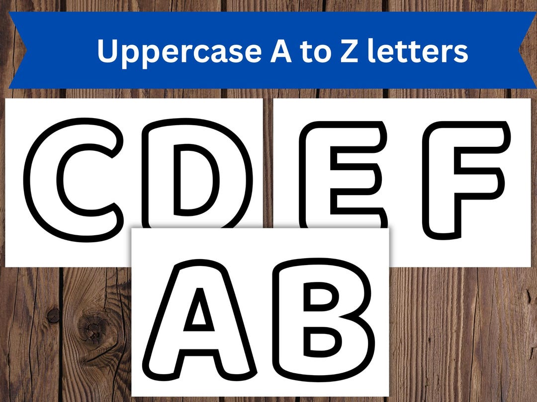 Large Alphabet Coloring Pages, 2 Letters per Page Abcs, DIY Toddler ...