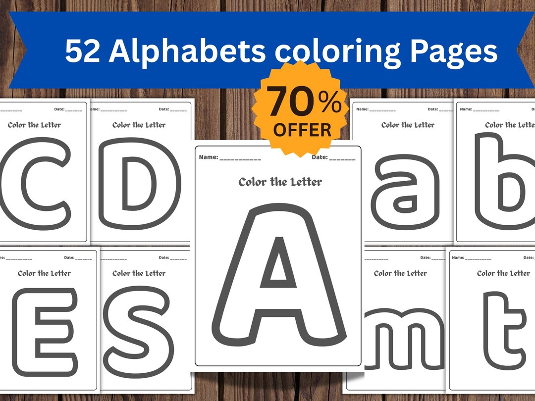 Alphabet Coloring Pages, Uppercase and Lowercase Letter Recognition ...