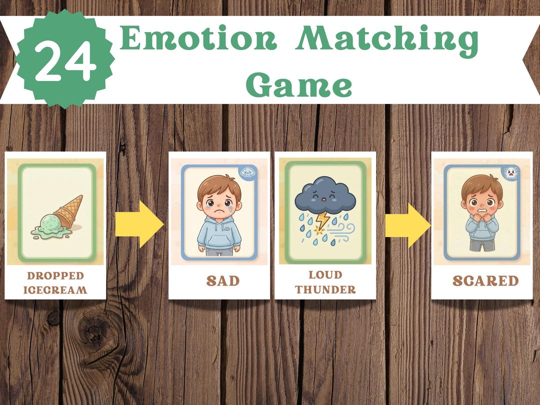 Emotion Matching Game for Kids | Feelings SEL Activity Cards (printable ...