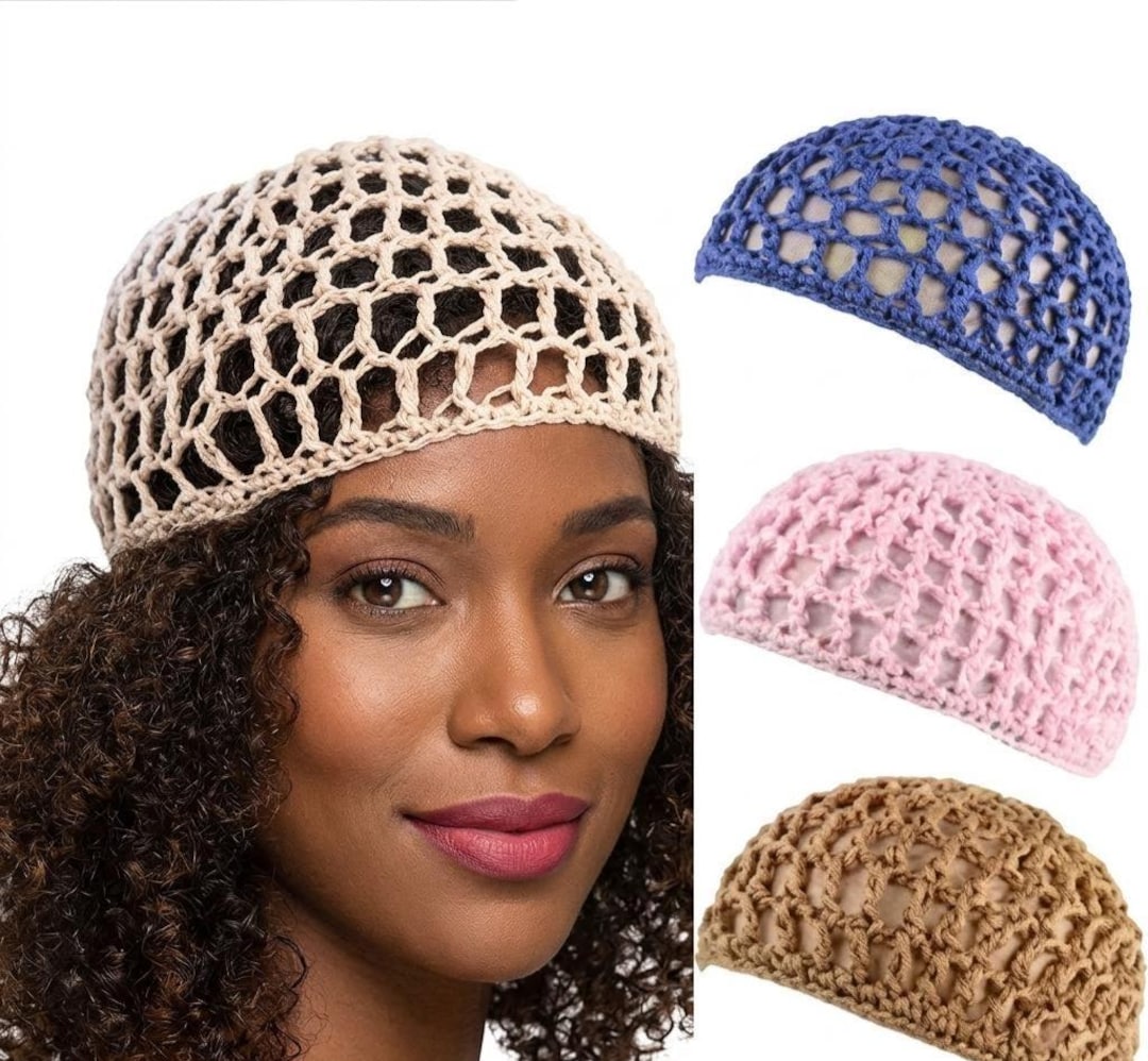 Handmade Crochet Hair Snood, Mesh Hair Net for Long Hair, Bun Cover for ...