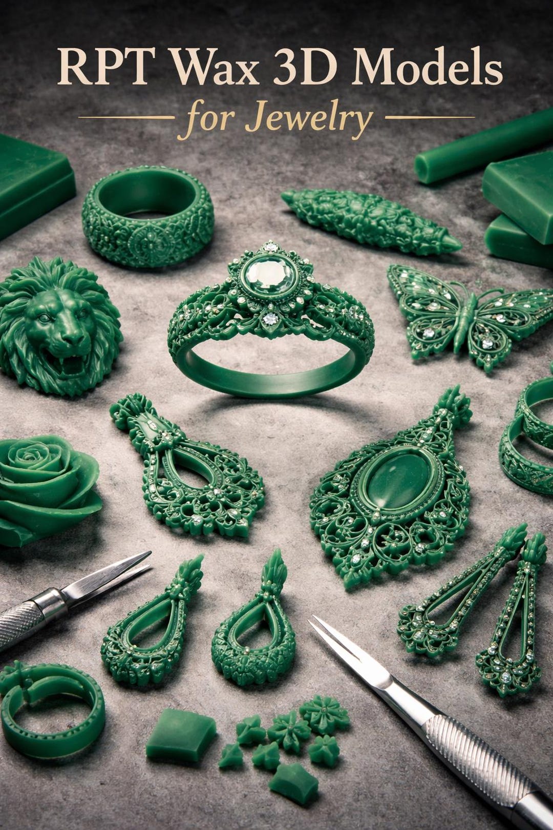 Custom Jewelry 3D CAD Design | Wax Model Preview | Personalized Jewelry ...