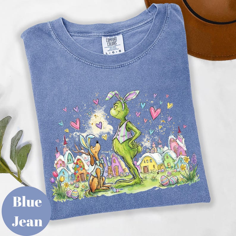 Easter Grinch Bunny Png, Cute Grinch & Max Easter Eggs Tee, Spring ...
