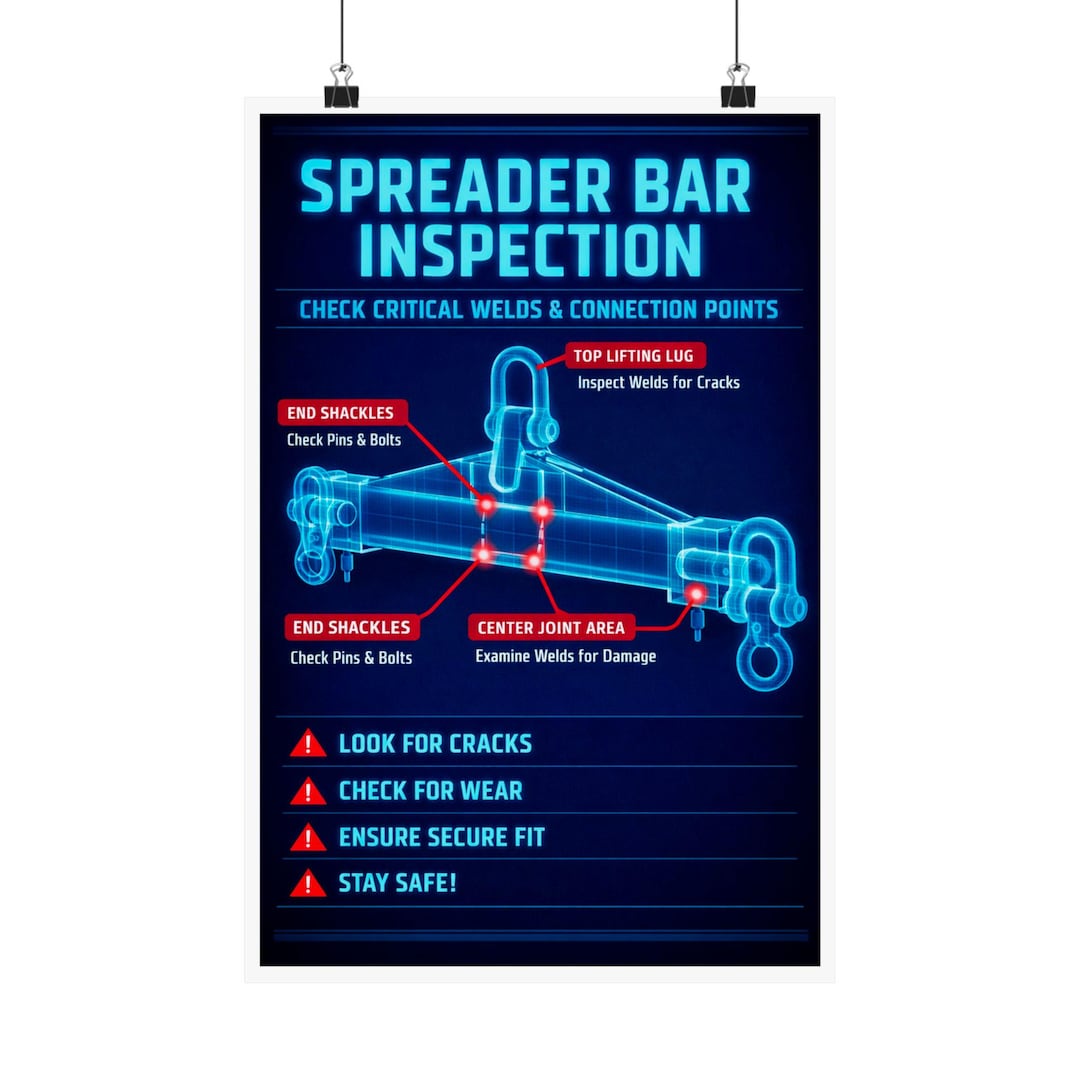 Spreader Bar Inspection Poster | Safety Rigging Chart, Industrial ...