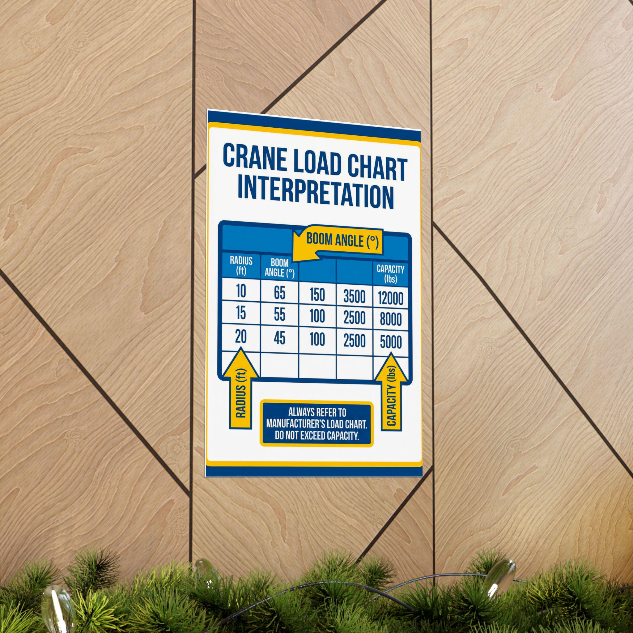 Crane Load Chart Interpretation Poster | Matte Vertical Poster - Etsy