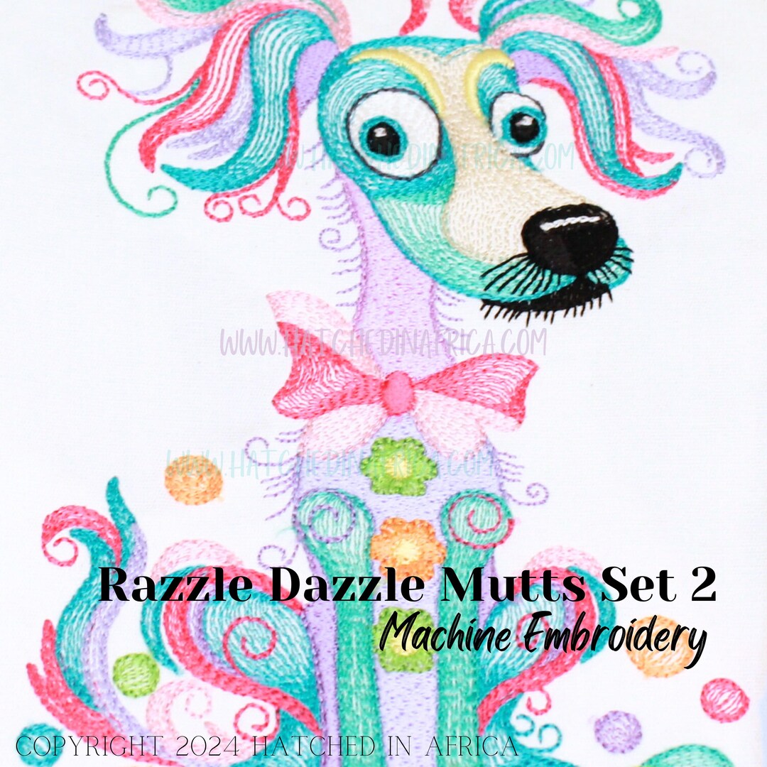 Razzle Dazzle Mutts Set 2 | Machine Embroidery Designs - Etsy
