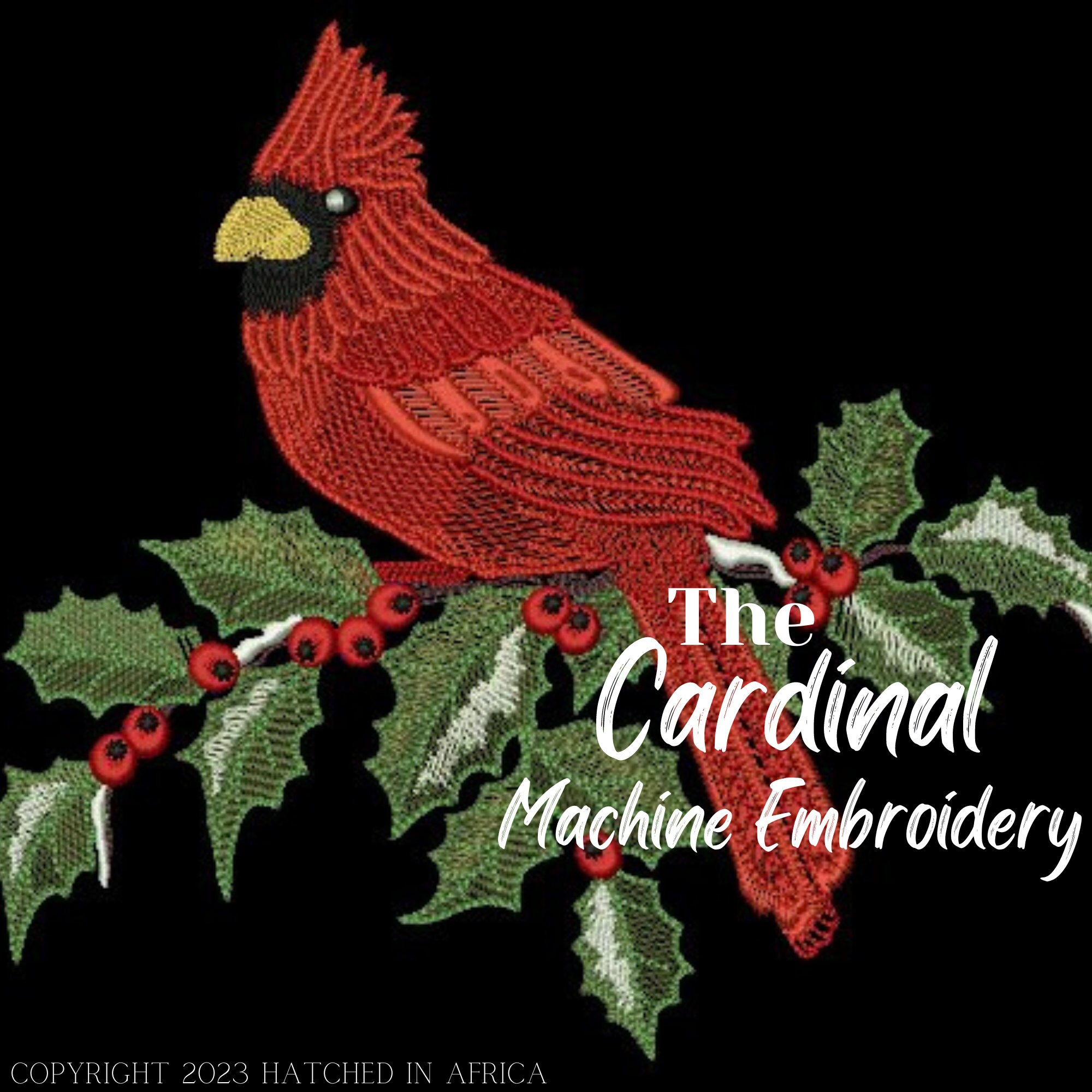 The Cardinal Machine Embroidery Design Set - Etsy