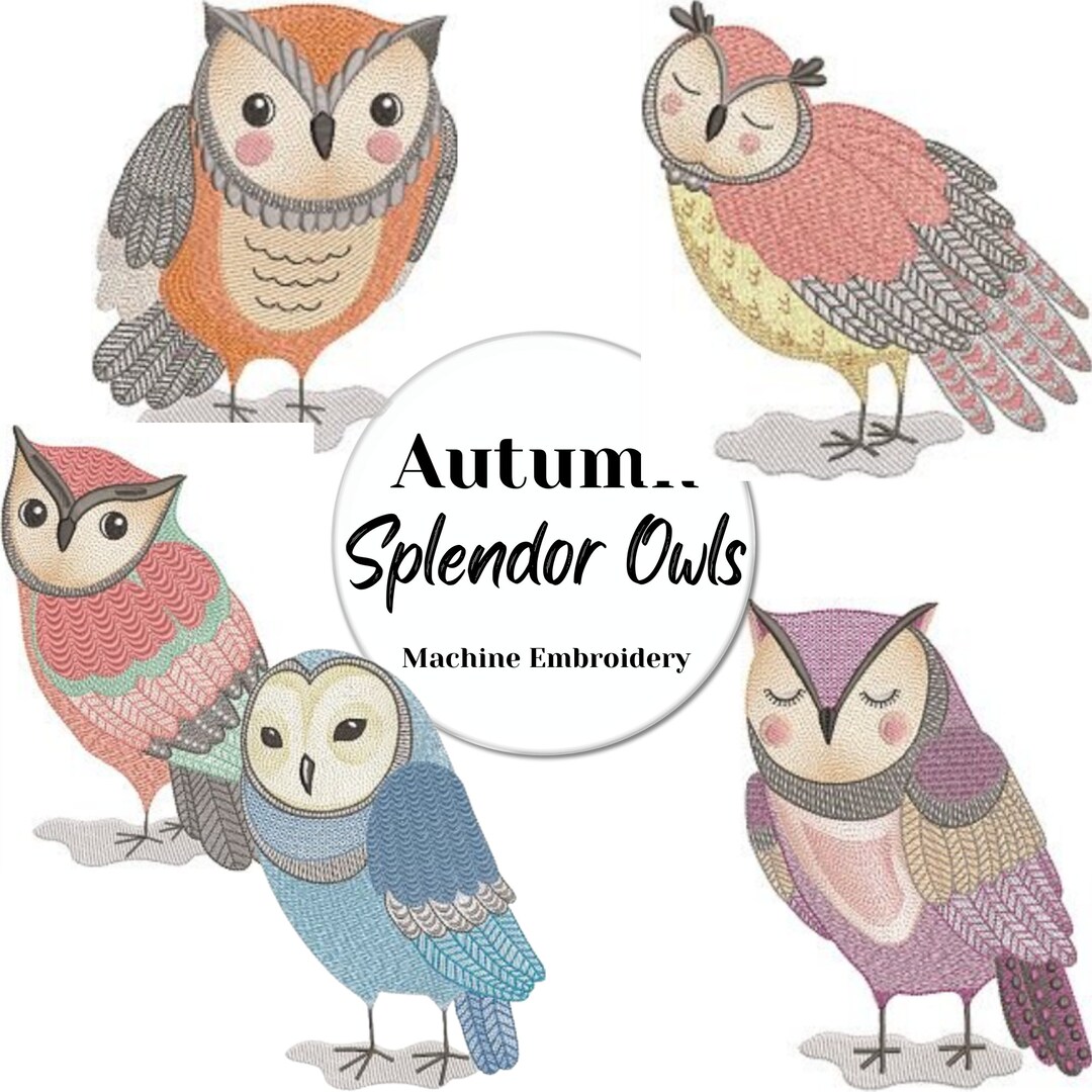 Autumn Splendor Owls | Machine Embroidery Designs - Etsy