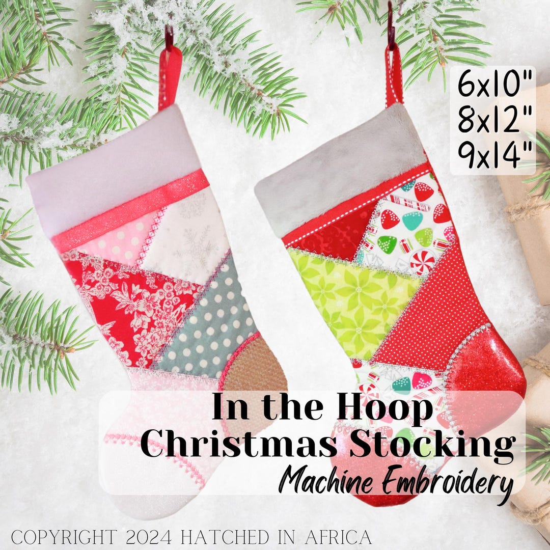 In the Hoop Christmas Stocking | Machine Embroidery Designs - Etsy