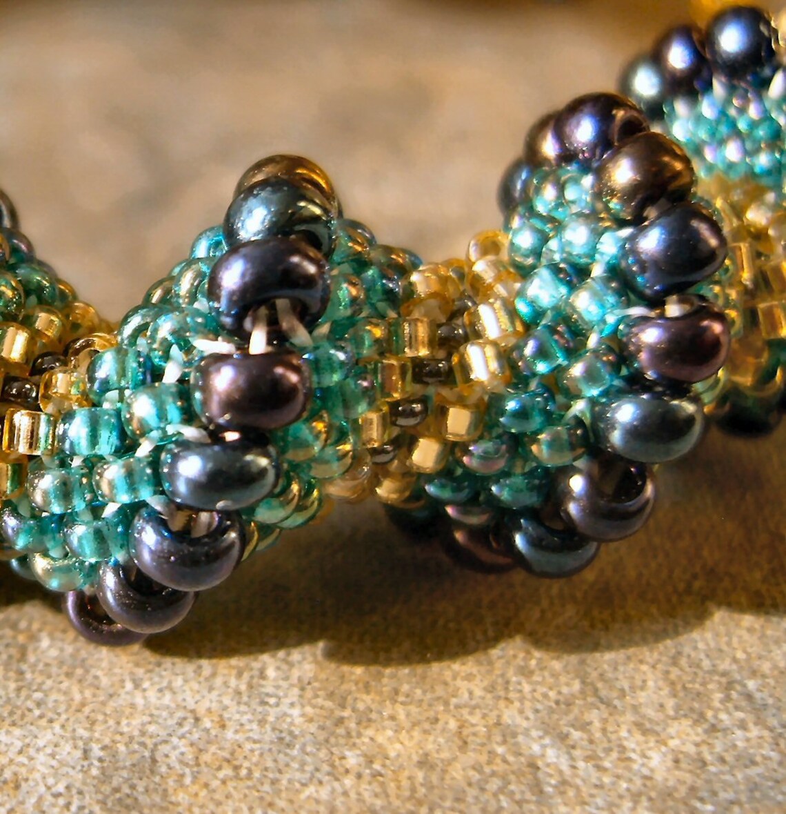 Spiral Rope Bracelet Seed Bead Bracelet Woven Bead Jewelry | Etsy