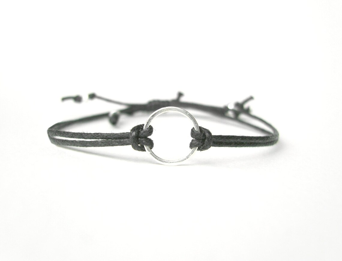 Black Eternity Bracelet Black String Bracelet Eternal - Etsy