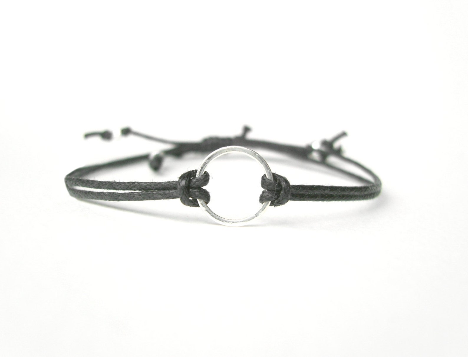 Black Eternity Bracelet Black String Bracelet Eternal - Etsy