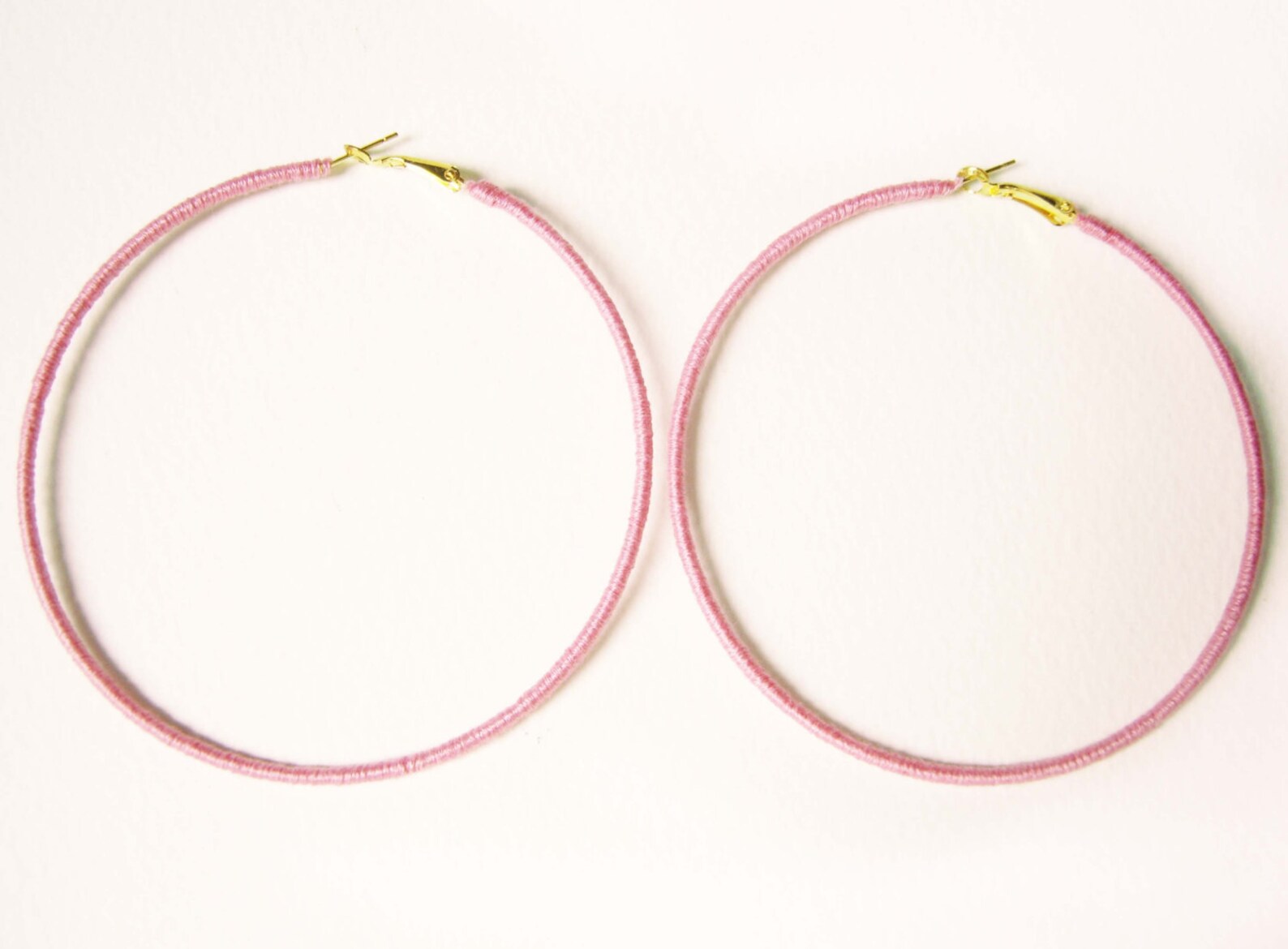 Light Pink Earrings Big Hoop Earrings Pale Pink Hoops - Etsy