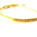 Yellow Friendship Bracelet, Gold Bead Bracelet, Cotton Cord Bracelet ...
