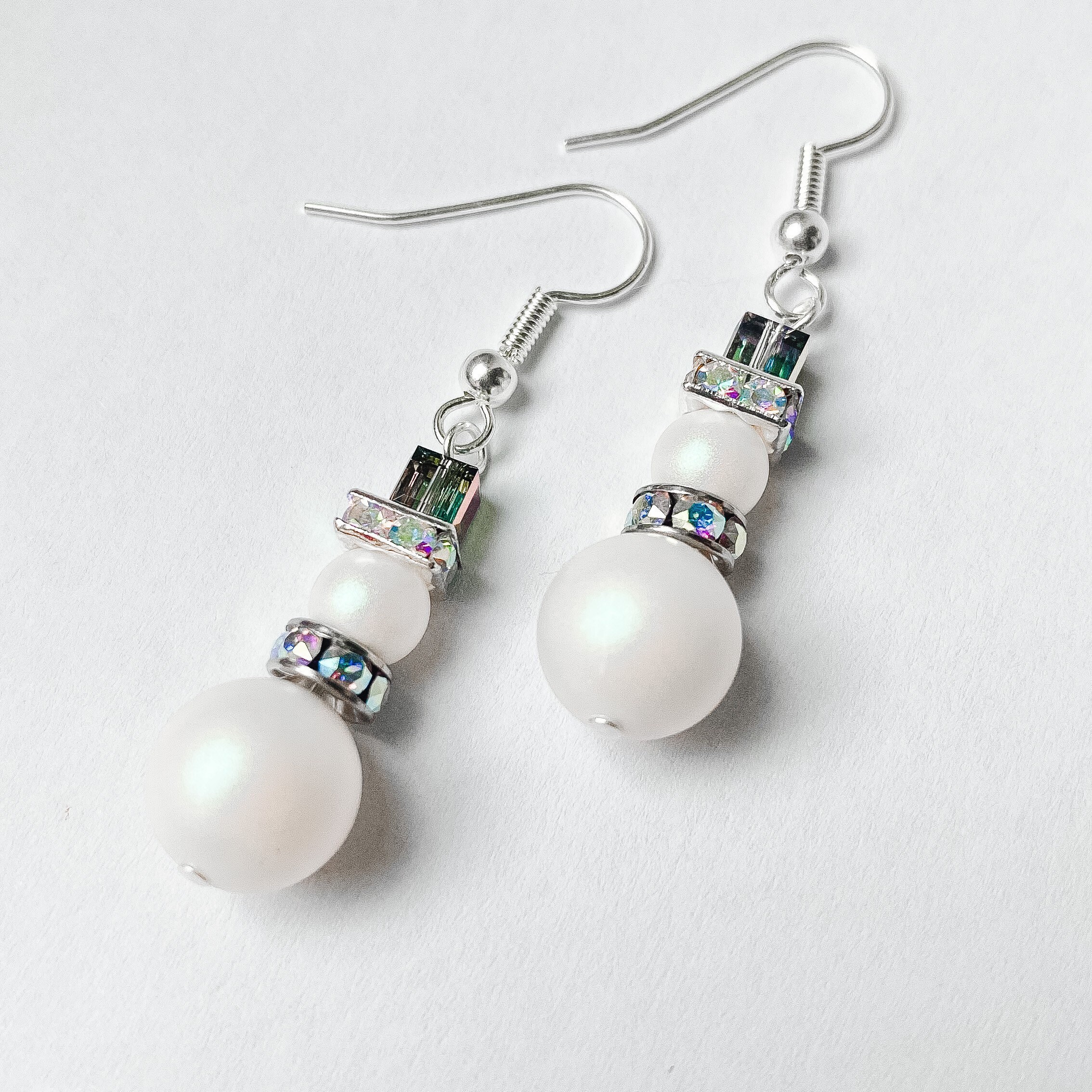 Swarovski Snowman Earrings Crystal Snowman Dangle Earrings | Etsy