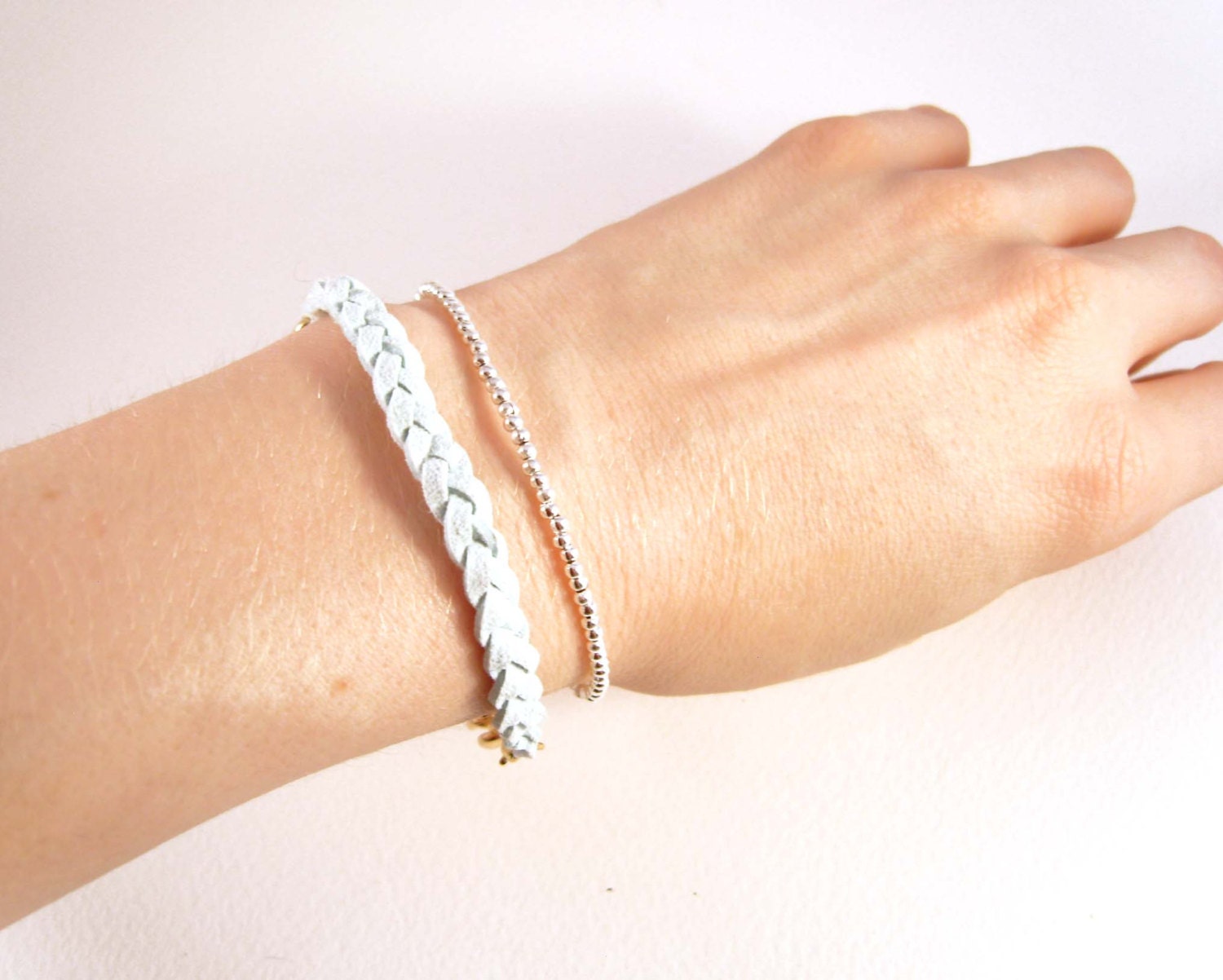Simple Silver Bracelet Thin Bracelet Silver Bead Bracelet - Etsy