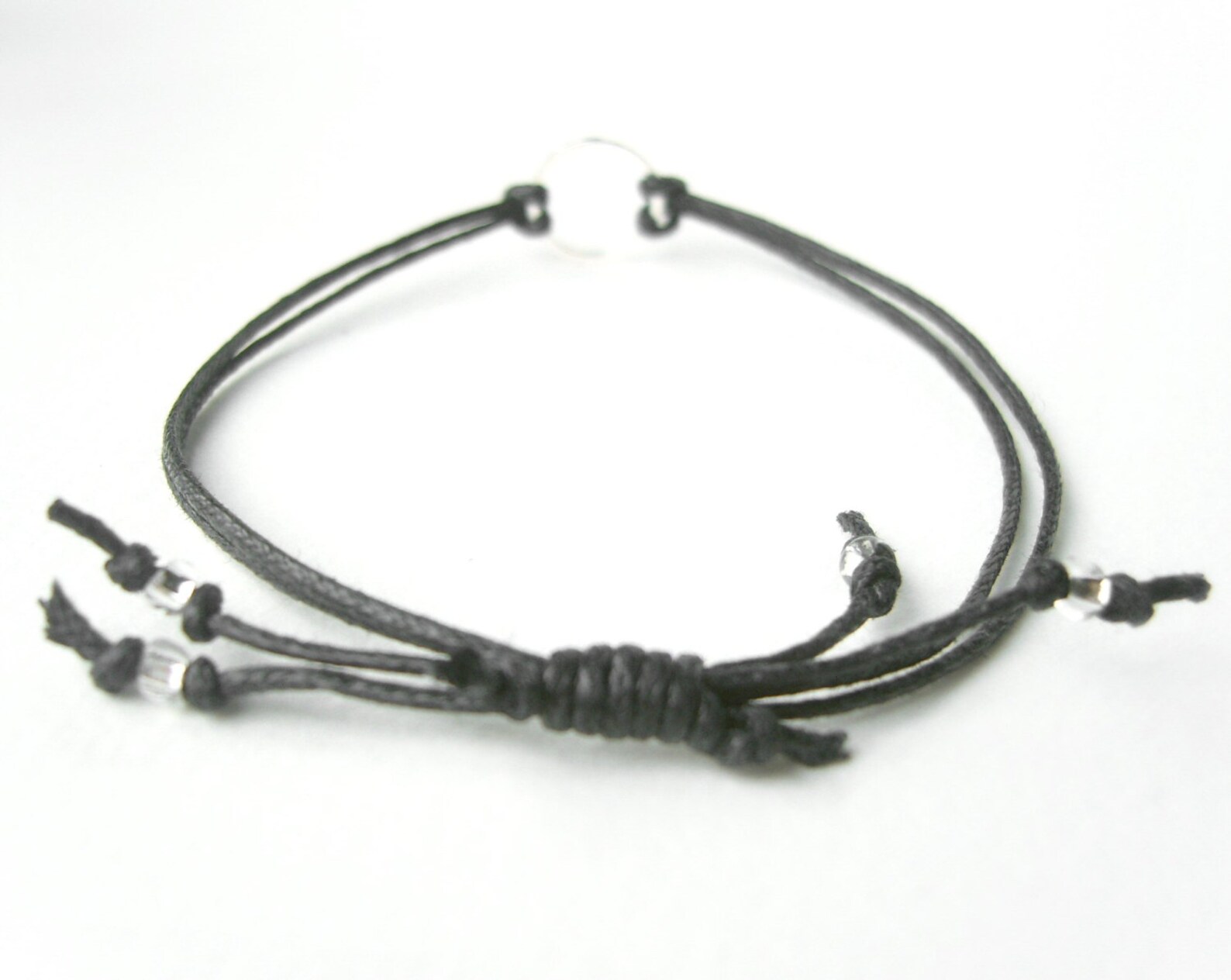 Black Eternity Bracelet Black String Bracelet Eternal - Etsy