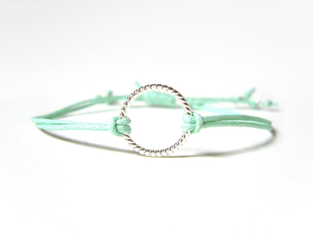 Mint Bracelet, Eternity Bracelet, String Friendship Bracelet, Gifts for ...