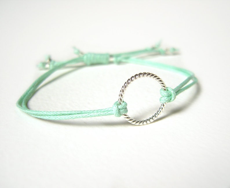 Mint Bracelet Eternity Bracelet String Friendship Bracelet - Etsy