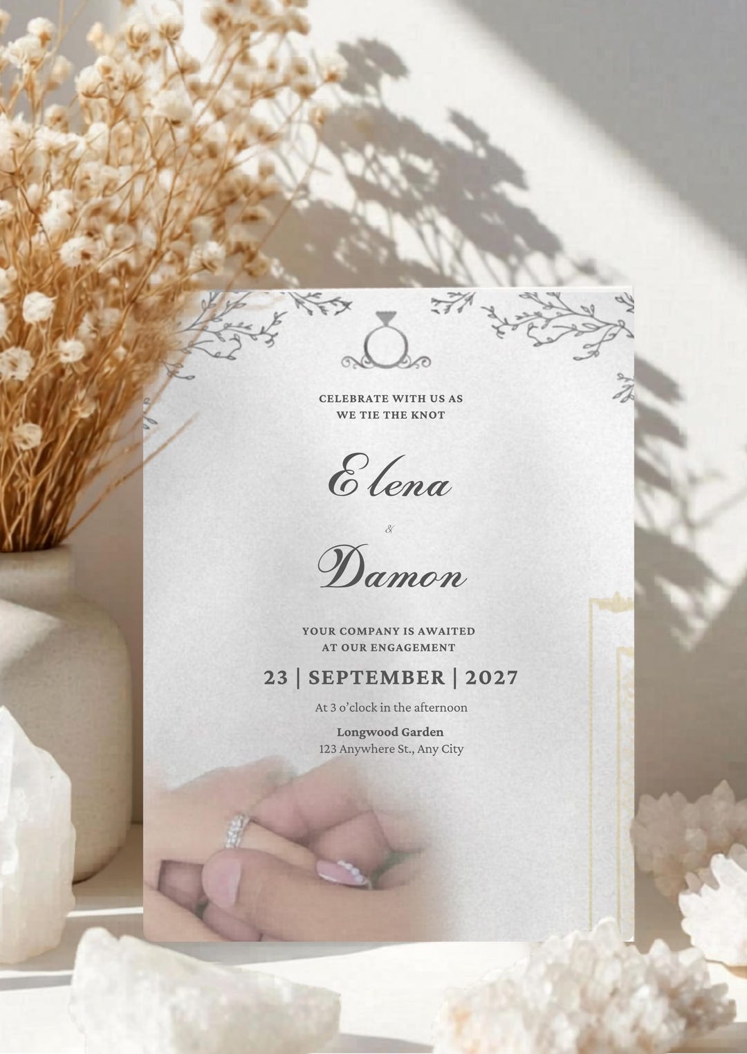 Engagement Invite, Canva Template, Instant Download, Digital Invite - Etsy
