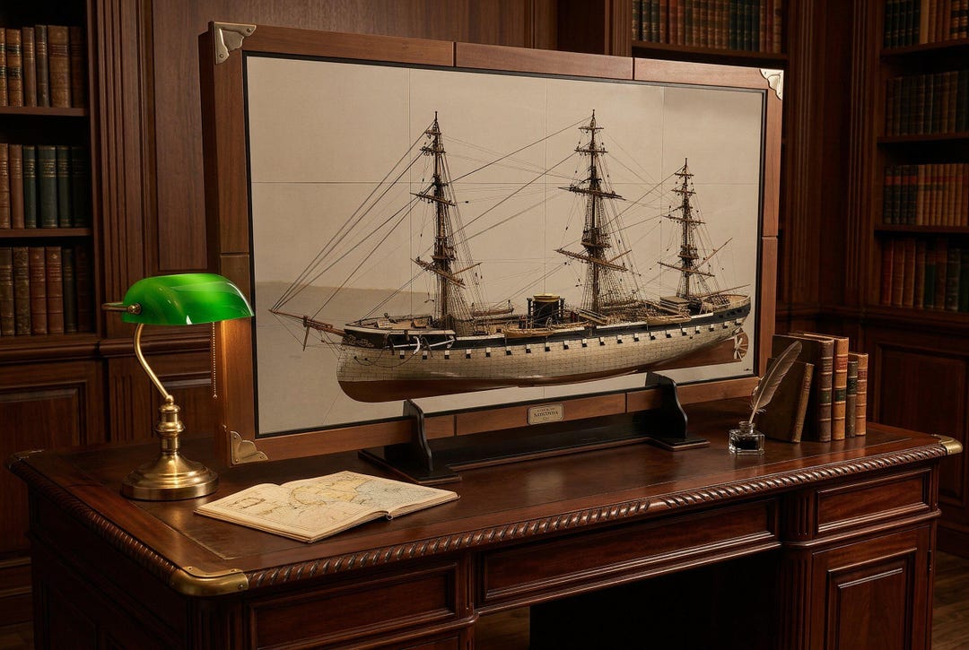 Museum-quality Half-hull Model of Spanish Ironclad "numancia" – 1/115 ...