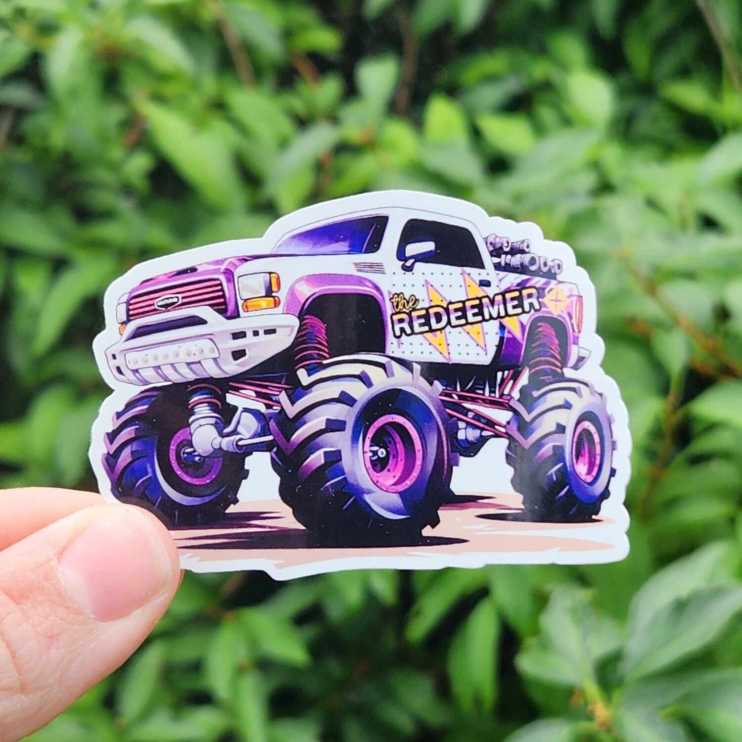 Redeemer Monster Truck Sticker 3 Sticker Vinyl Decal Water Bottle ...