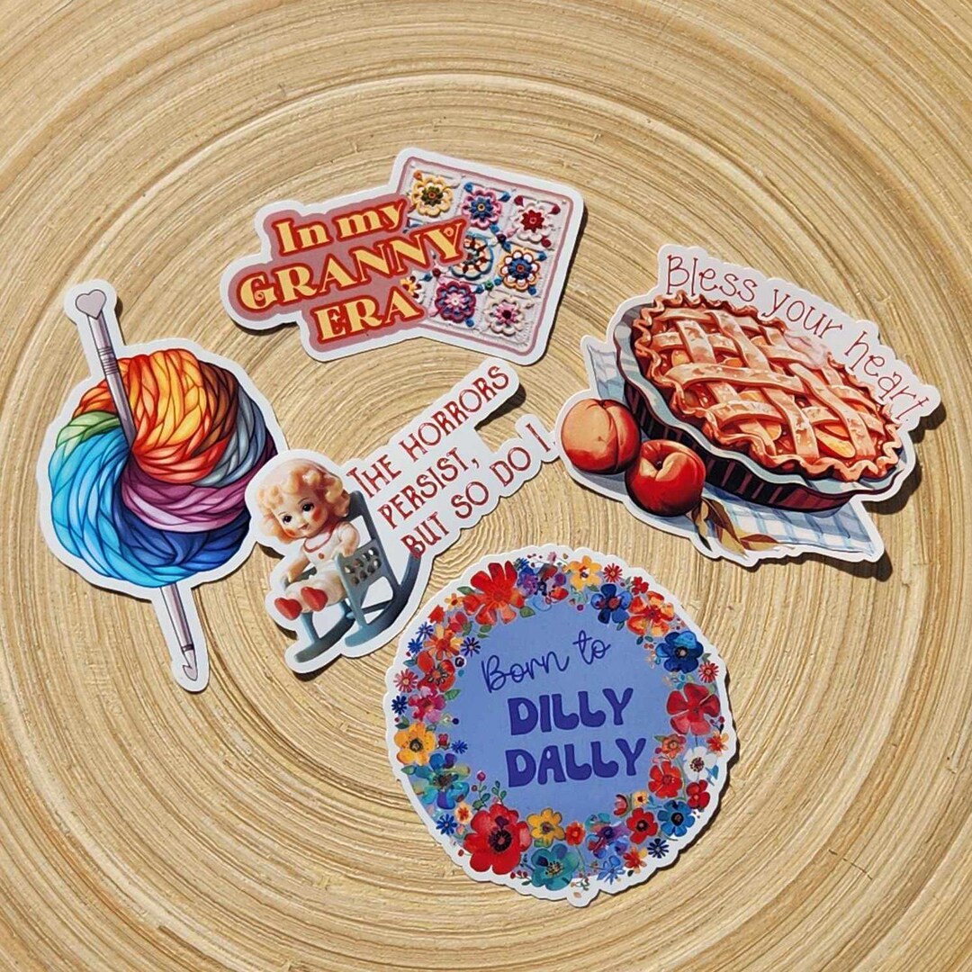 Granny Era Sticker Pack | Set of 5 Stickers | 3" Stickers | Multi-pack ...