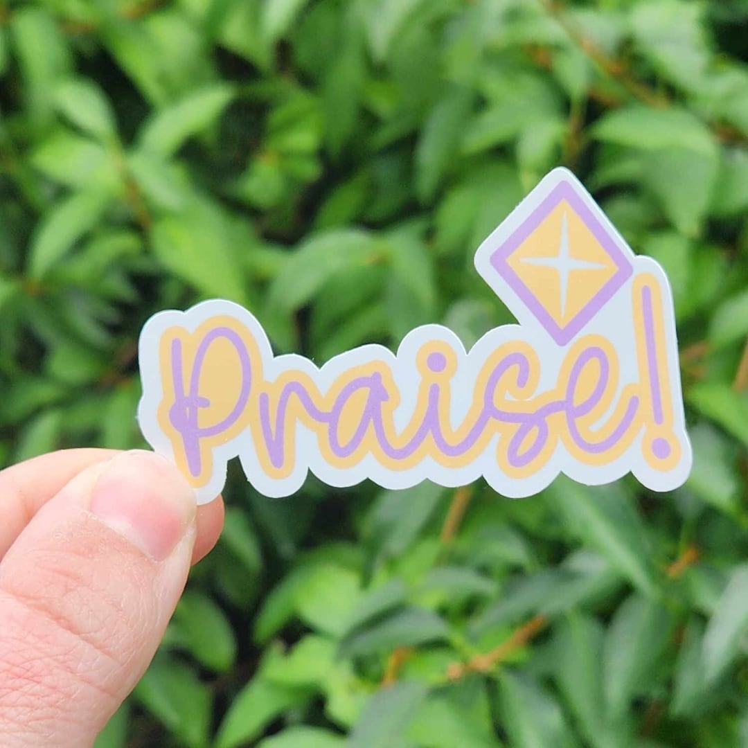 Praise! Sticker | 3" Sticker | Vinyl Decal | Water Bottle Sticker ...