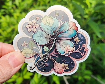 Four Leaf Clover Vinyl Decal Sticker - Etsy