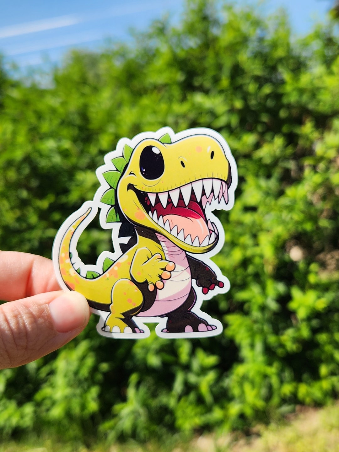 Chompy Dinosaur Sticker | 3" Sticker | Vinyl Decal | Water Bottle ...