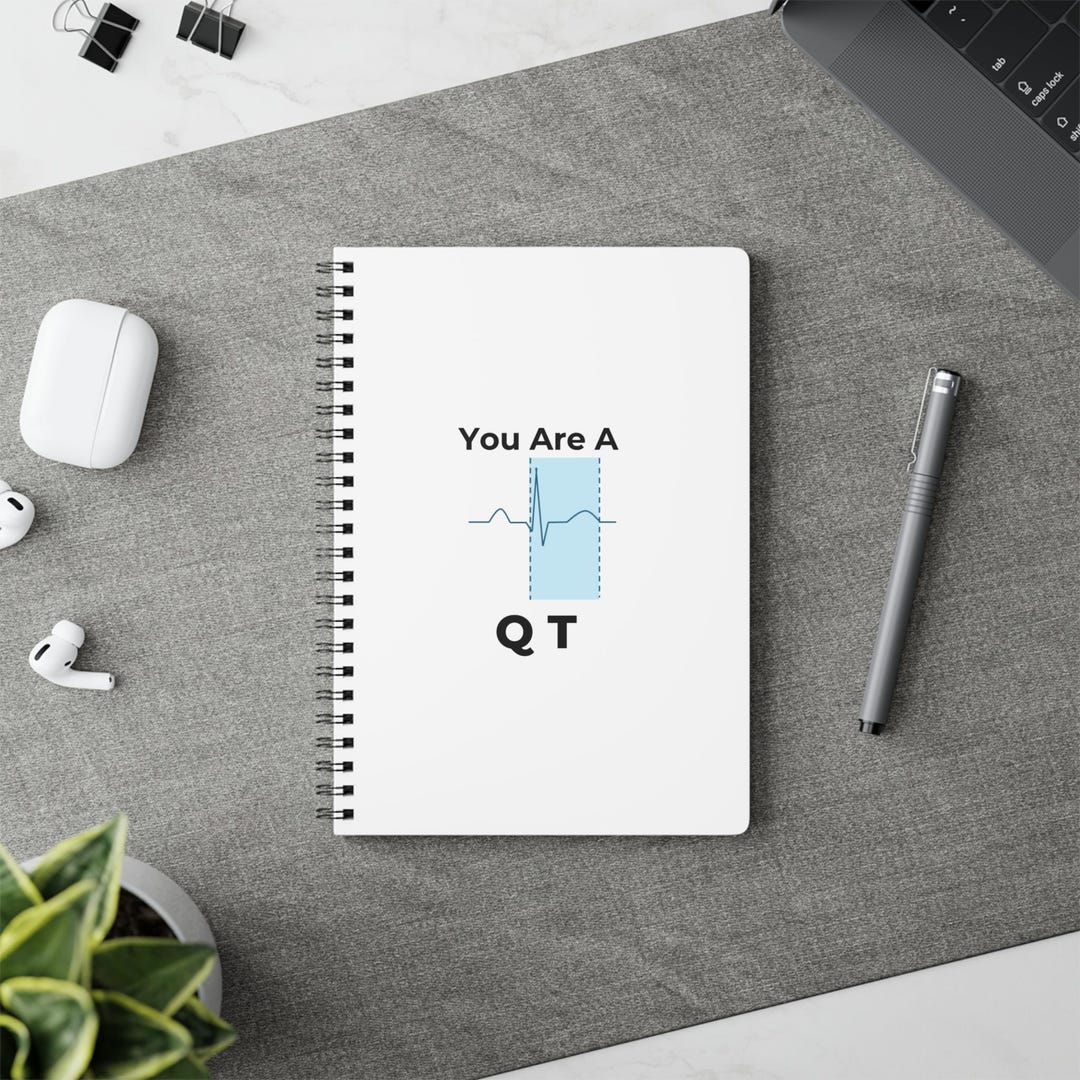 Cardiology Spiral Notebook – Medical Humor QT ECG Design for ...