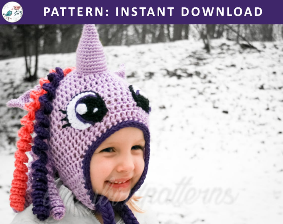 My Little Pony Twilight Sparkle Crochet Hat Pattern for Babies ...