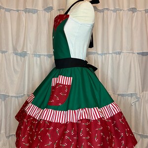 S/M- Candy Cane Costume Apron "dress" + Hat - Etsy