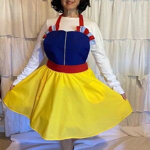 S/M Snow White Costume Apron Dress - Etsy