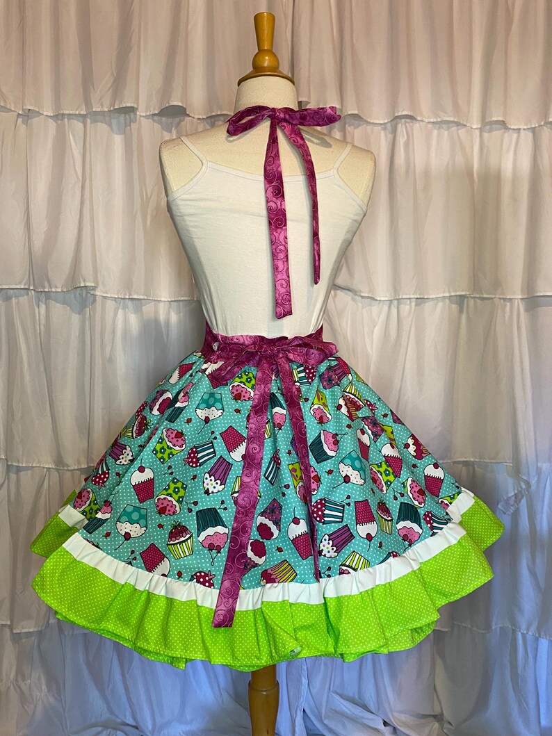 L/XL- Cupcake Costume Apron "dress" + Hairbow - Etsy