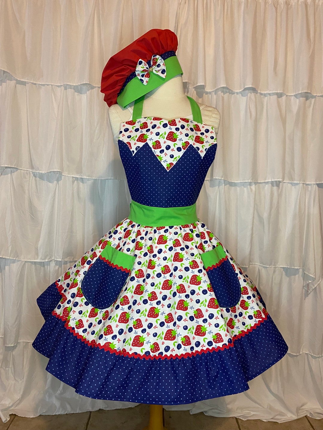 L/XL- Berry Costume Apron "dress" + Hat - Etsy