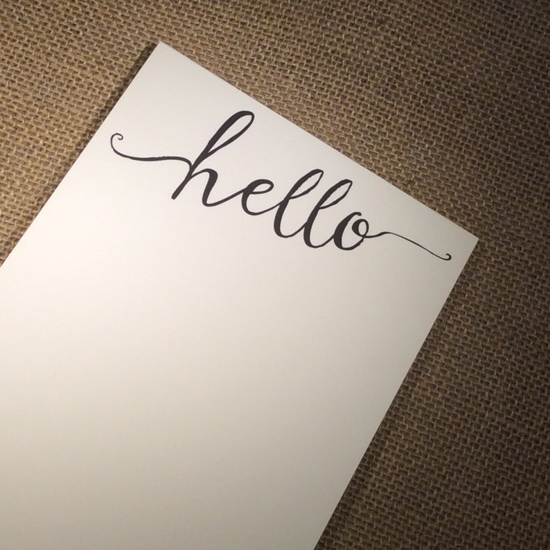 Calligraphy Design Personalized Notepad Script Notepad - Etsy