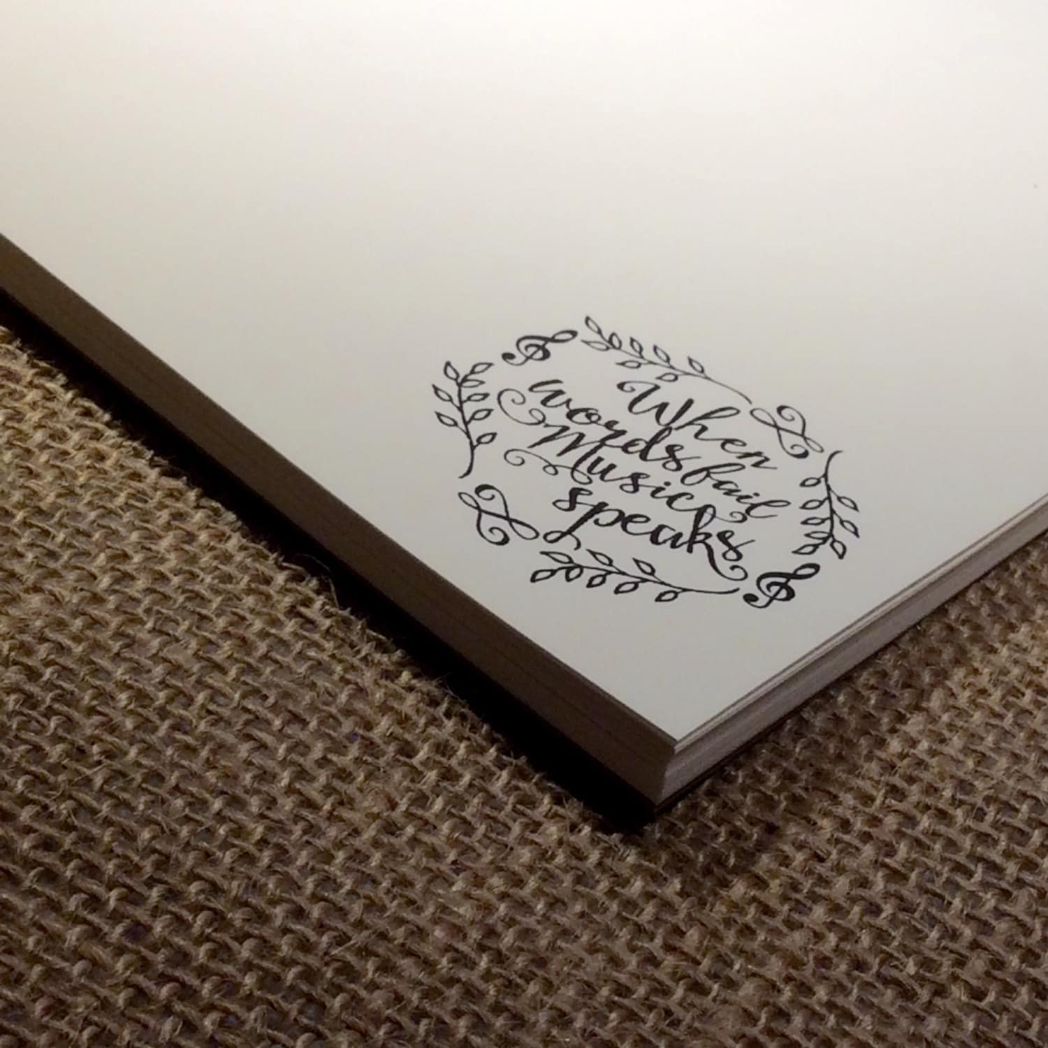 Music Quote Personalized Notepad Music Notepad Quote With - Etsy