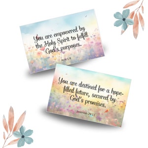 Christian Bible Verses | Printable Scripture Cards Set | Motivational ...