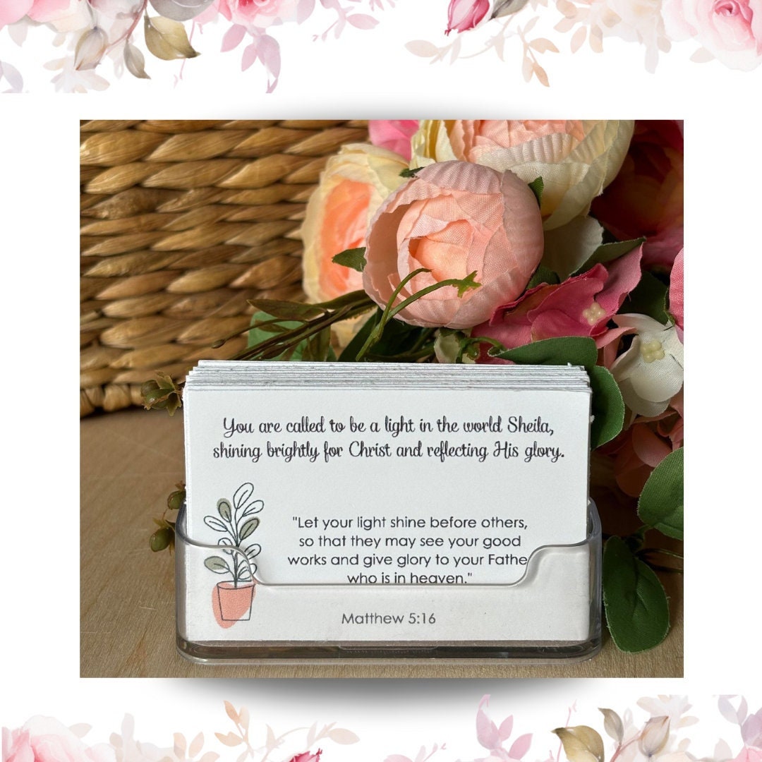50 Personalized Scripture Cards, Encouragement Cards, Inspirational ...