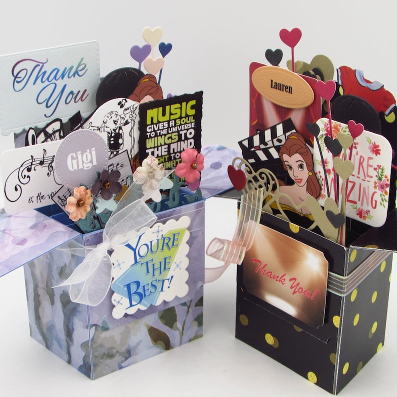 Custom Thank You Explosion Box Card Personalized Handmade | Etsy