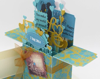 Custom Explosion Box Card Personalized Handmade - Etsy