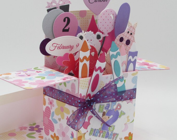 Custom Explosion Box Card Personalized Handmade Personalized Birthday ...