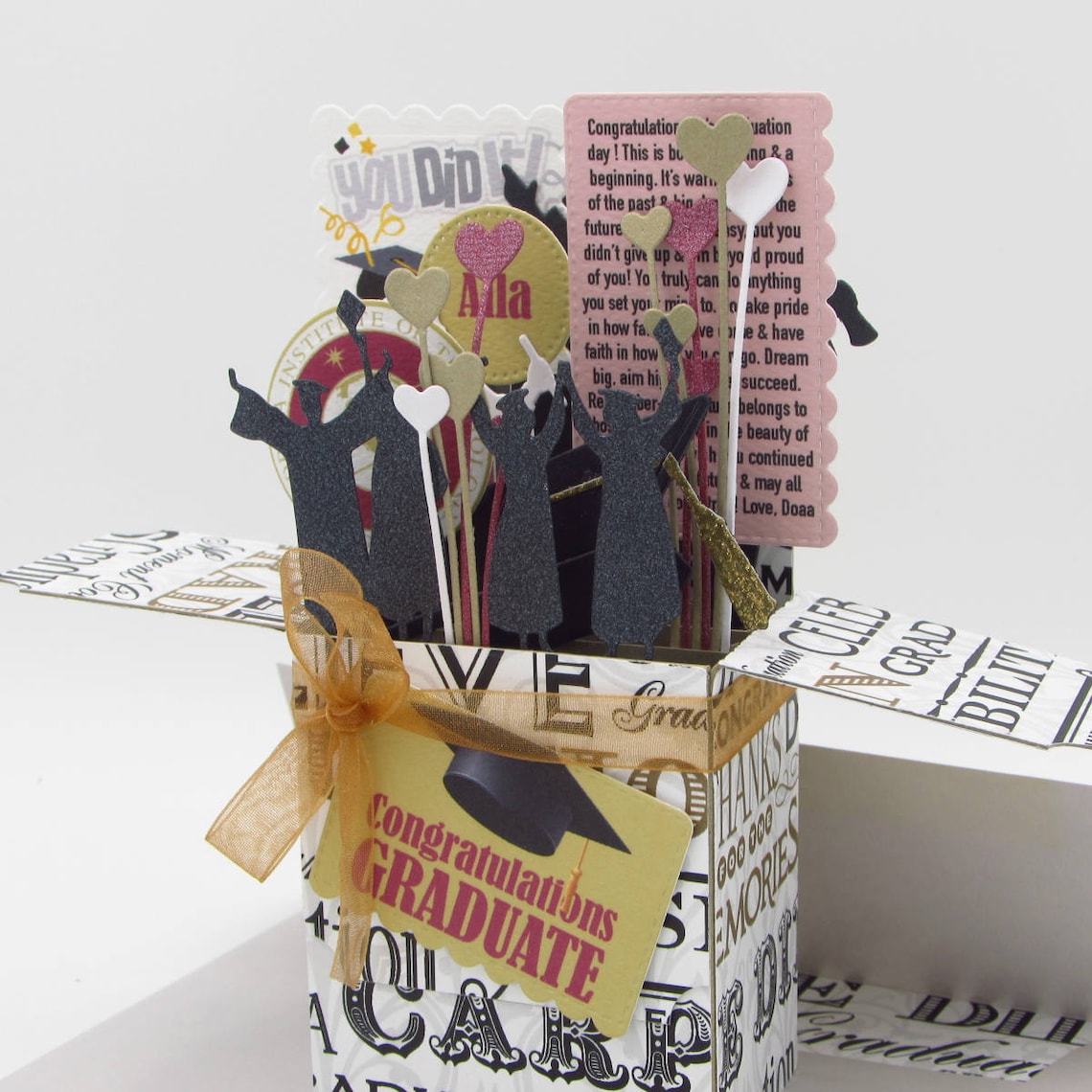 Custom Graduation Card With Pocket Personalized Handmade - Etsy