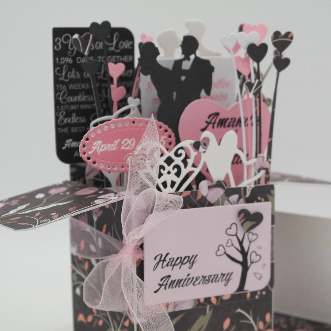 Custom Anniversary/wedding Explosion Box Card Personalized - Etsy