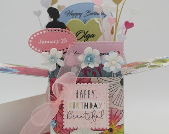 Custom Explosion Box Card Personalized Handmade | Etsy