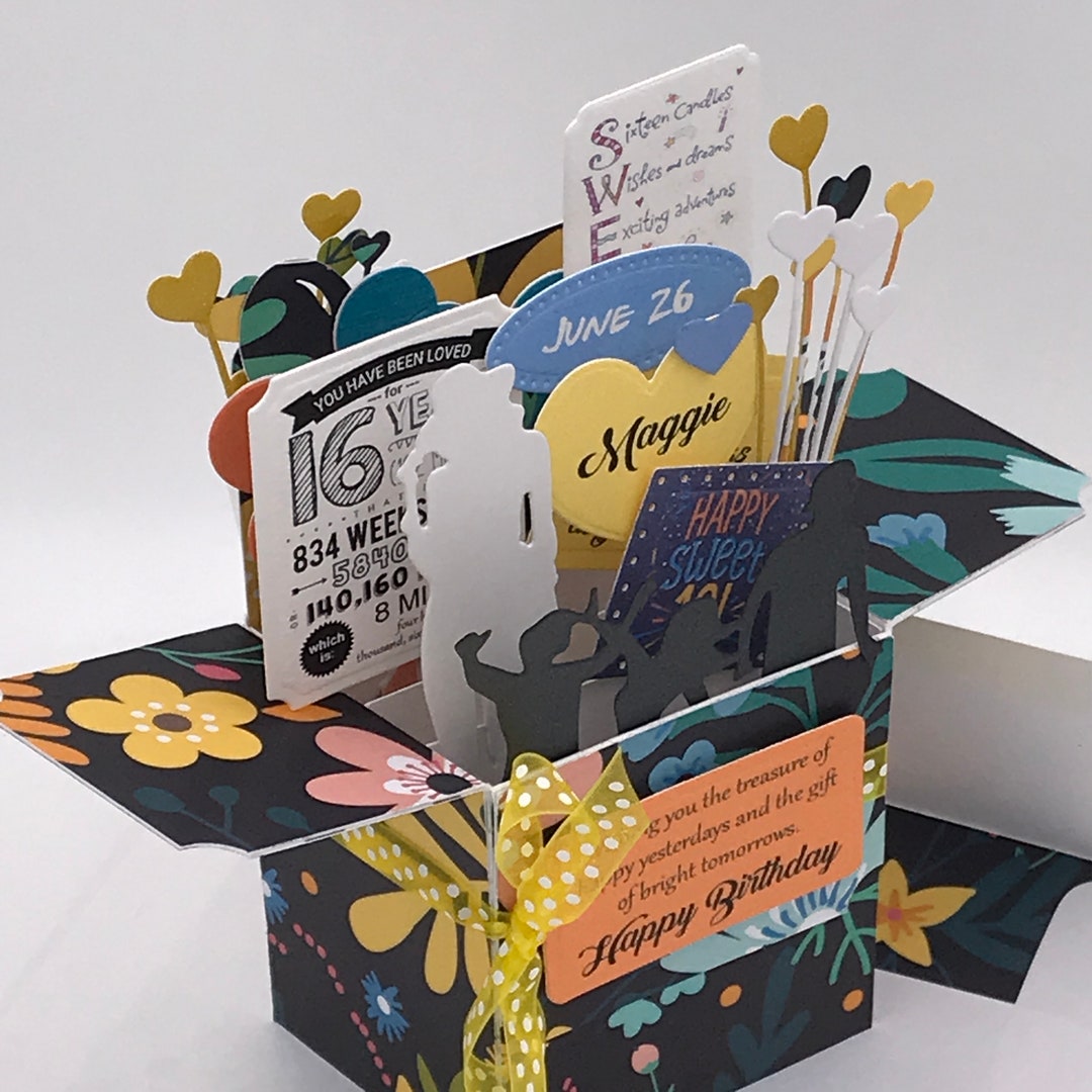 Custom Explosion Box Card for Kids And/or Teens Personalized - Etsy