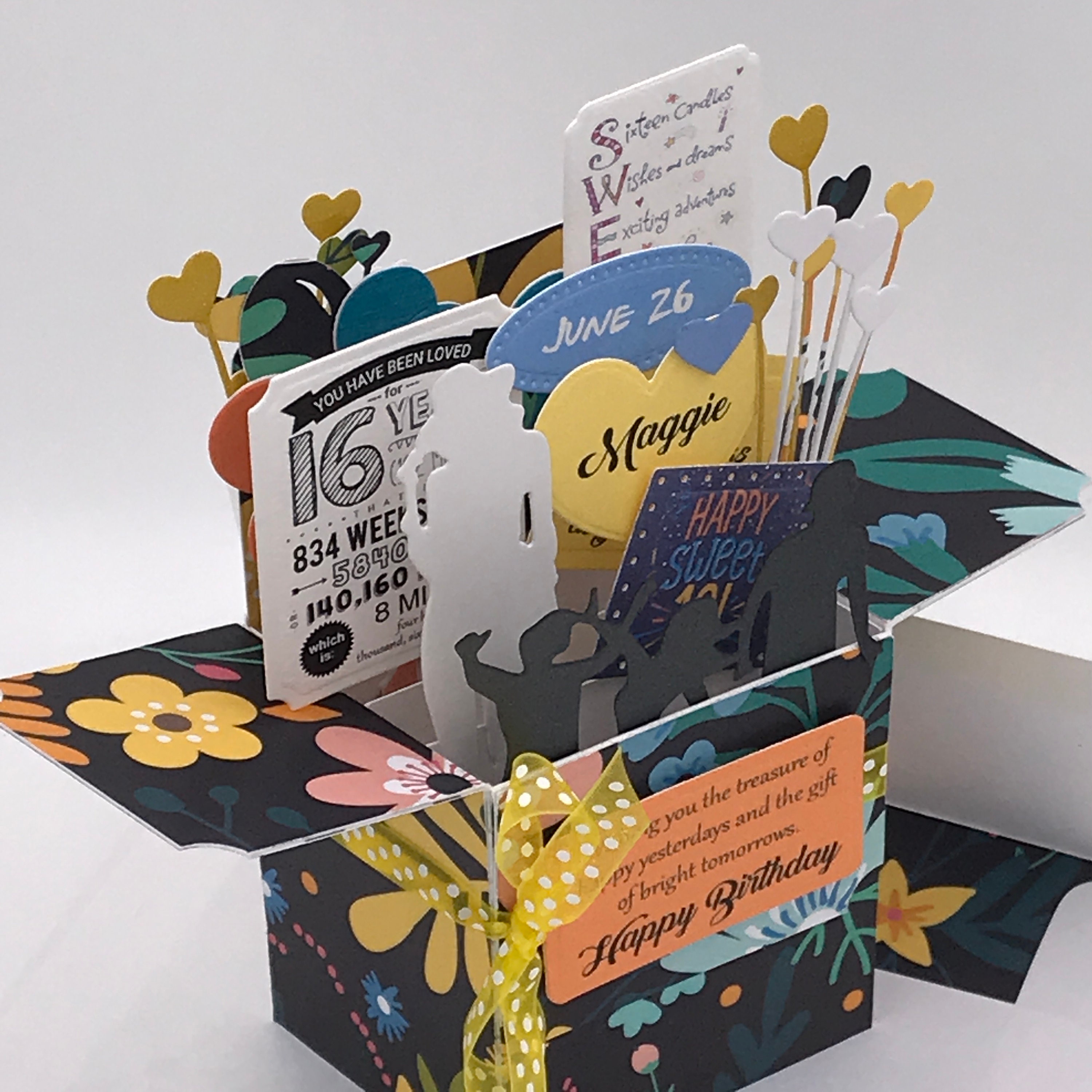 Custom Explosion Box Card for Kids And/or Teens Personalized | Etsy