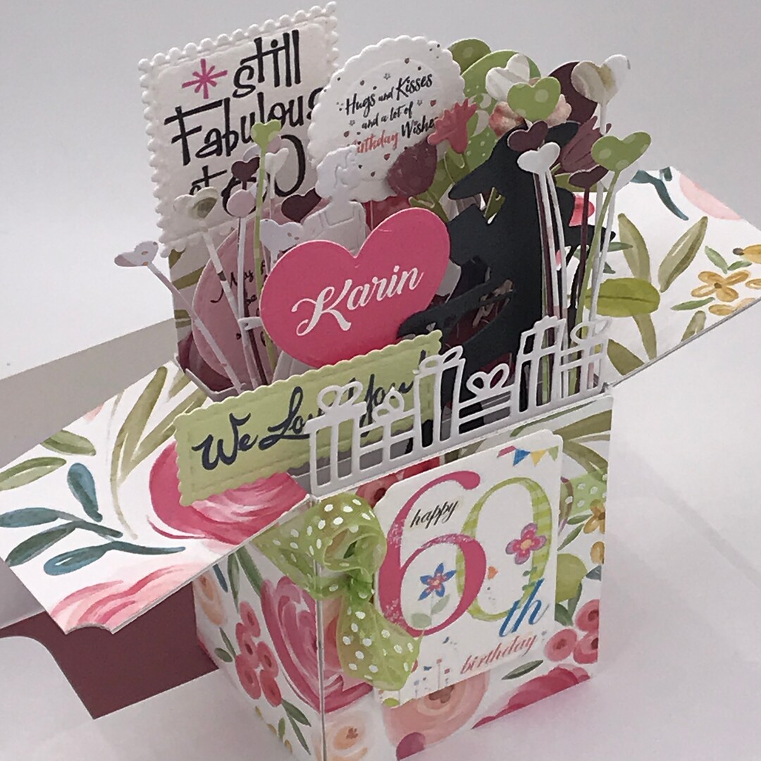 Custom Birthday Explosion Box Card Personalized Handmade - Etsy