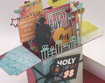 Custom Explosion Box Card Personalized Handmade | Etsy