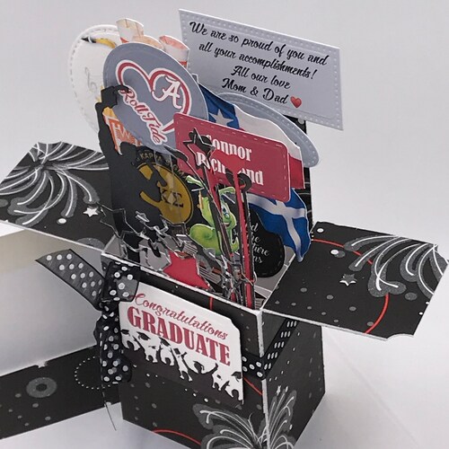 Graduation Pop up Box Card Card in a Box Personalised | Etsy